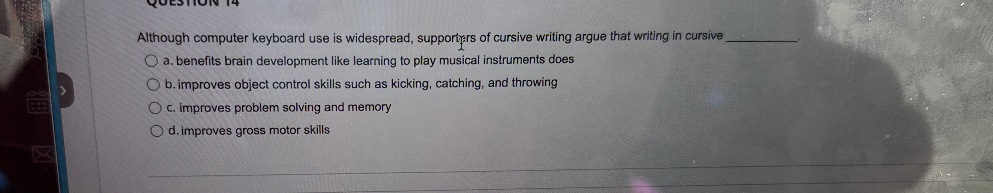 Solved Although computer keyboard use is widespread, | Chegg.com