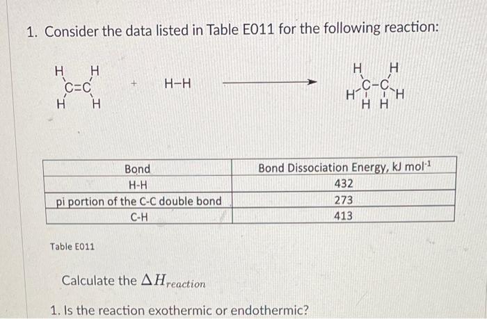 Solved 1. Consider the data listed in Table E011 for the | Chegg.com