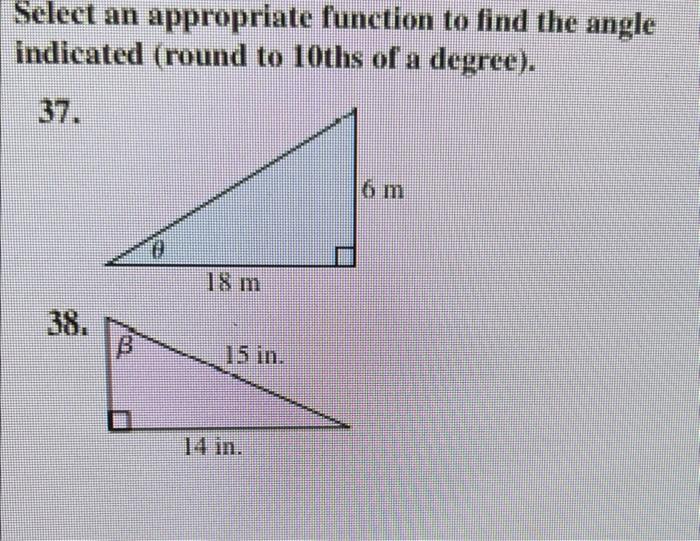 Solved Solve each triangle using trig functions of an acute | Chegg.com