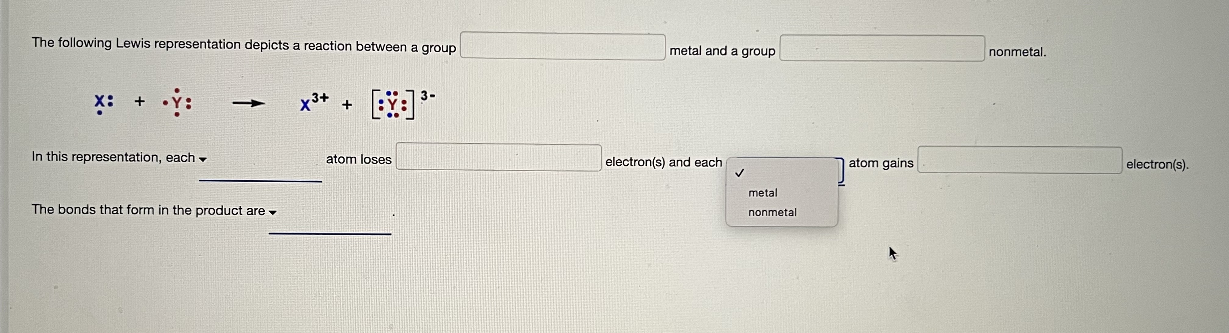 Solved The following Lewis representation depicts a reaction | Chegg.com