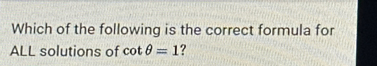 Solved Which of the following is the correct formula for ALL | Chegg.com