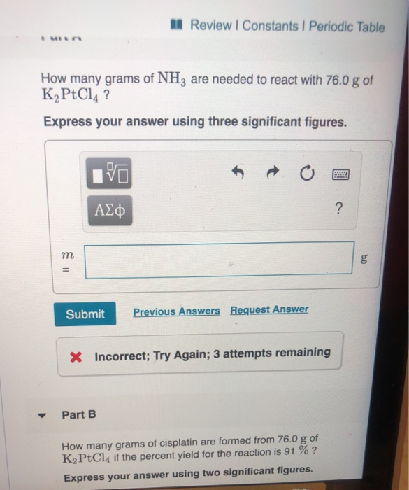 Solved MI Review | Constants 1 Periodic Table How many grams | Chegg.com