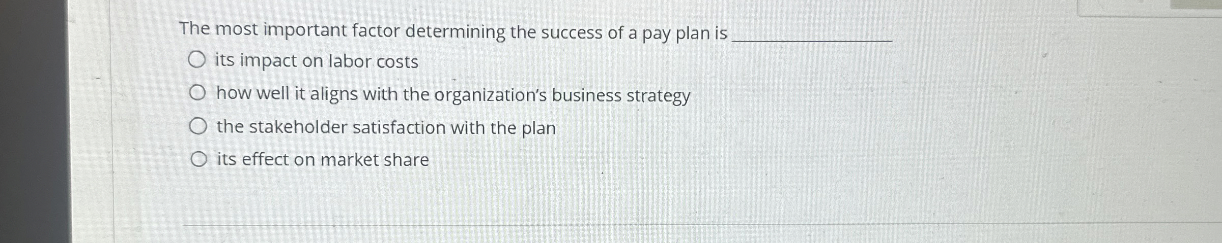 Solved The most important factor determining the success of | Chegg.com