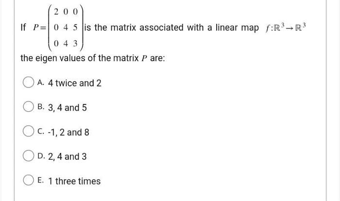 Solved Let k,m:R2→R2 be linear maps and M(m)=(2312) and | Chegg.com