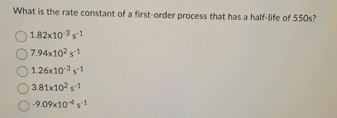 Solved What is the rate constant of a first-order process | Chegg.com