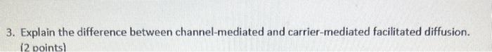 Solved 3. Explain the difference between channel-mediated | Chegg.com