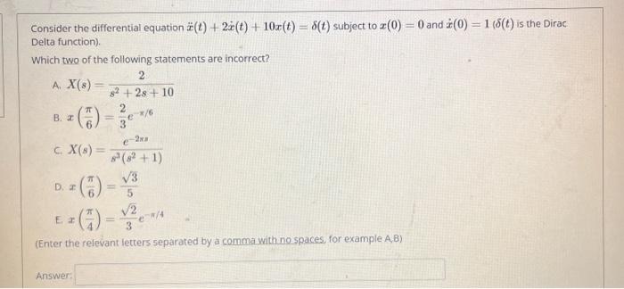 Solved Consider the differential equation | Chegg.com