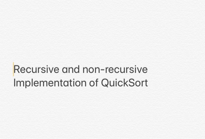 Solved Recursive and non-recursive Implementation of | Chegg.com Solved Recursive and non-recursive Implementation of | Chegg.com