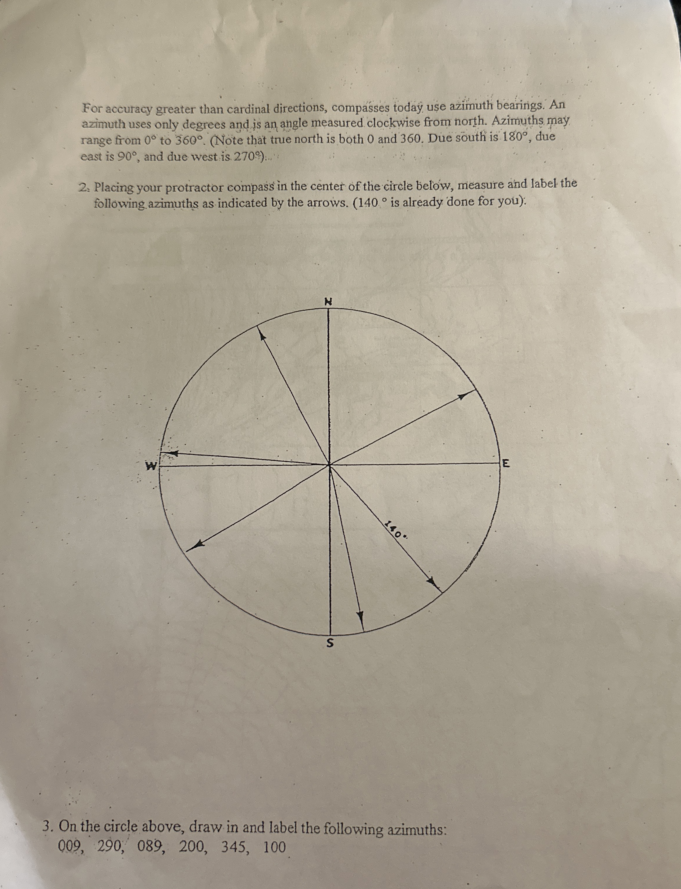 Solved For accuracy greater than cardinal directions, | Chegg.com