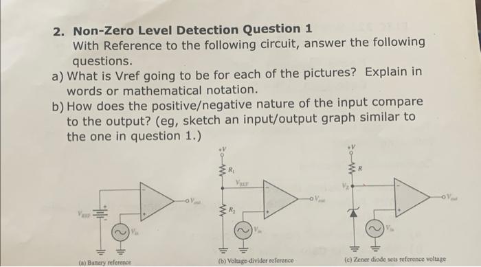 2. Non-Zero Level Detection Question 1 With Reference | Chegg.com