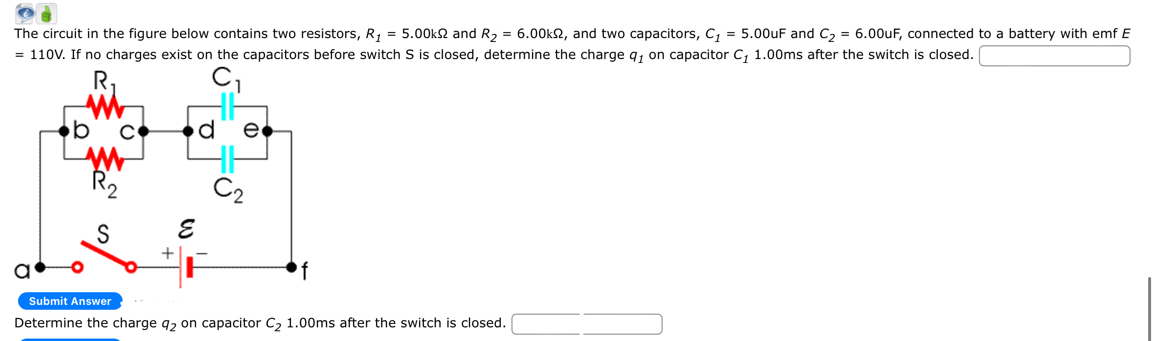 Solved The circuit in the figure below contains two | Chegg.com