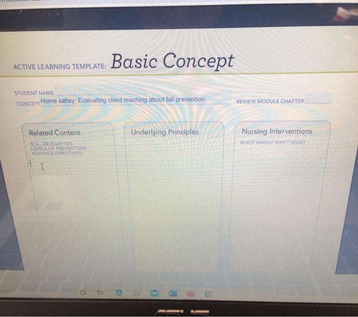 Solved Basic Concept ACTIVE LEARNING TEMPLATE: STUDENT NAME | Chegg.com