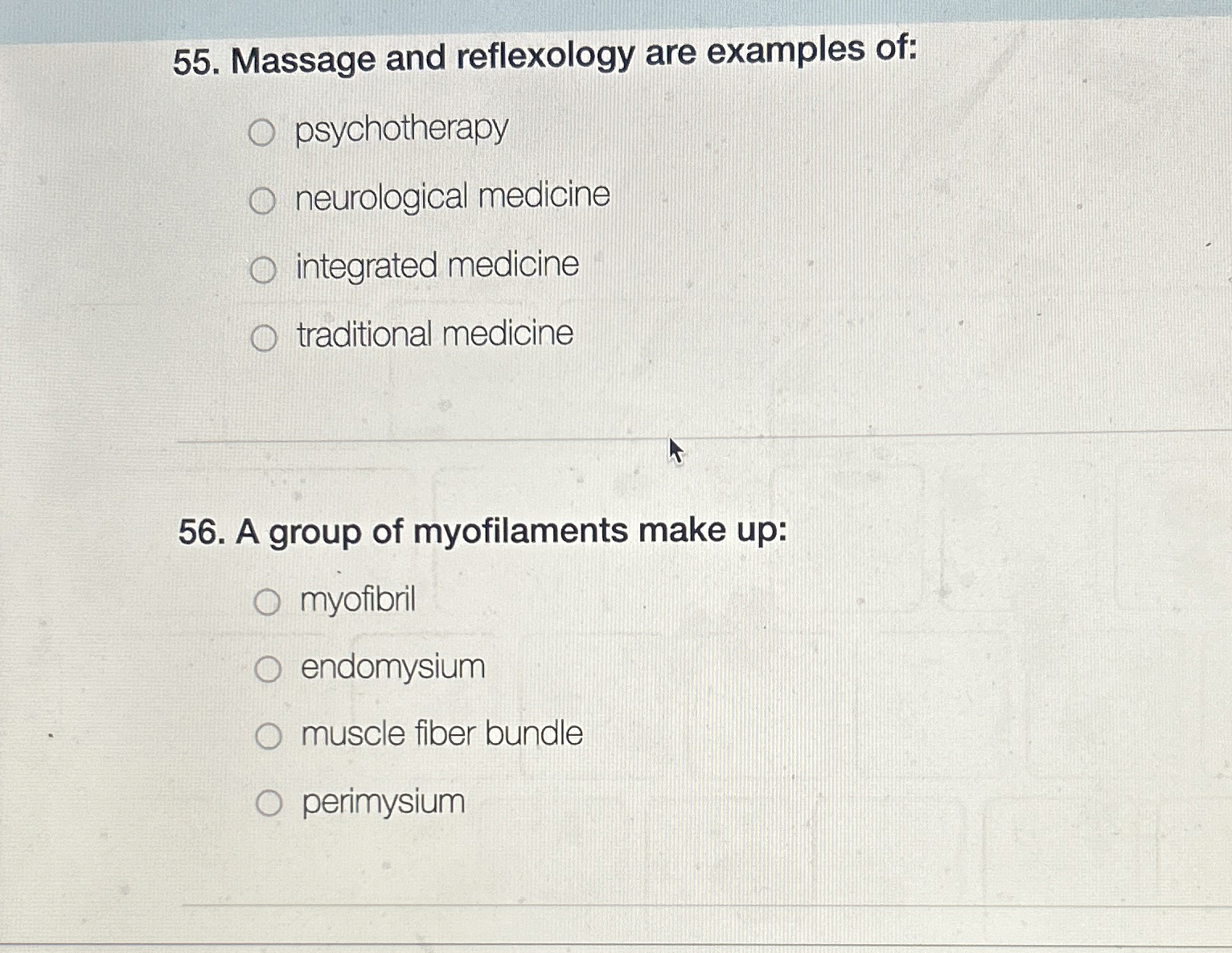 Solved Massage and reflexology are examples | Chegg.com