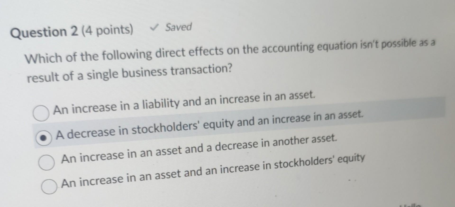 Solved Which of the following direct effects on the | Chegg.com