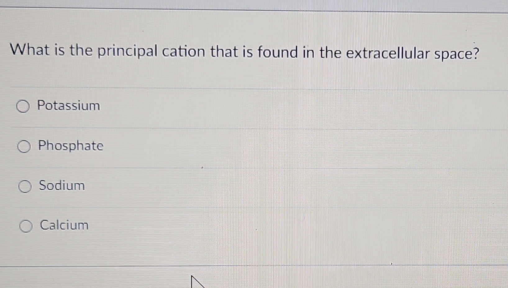 Solved What is the principal cation that is found in the | Chegg.com
