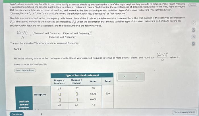 Solved Fast-food restaurants may be able to decrease yearly | Chegg.com