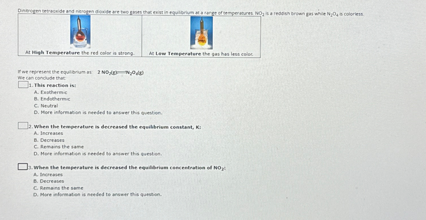 Solved Dinitrogen tetranxide and nitmaen dinvide sra tuin | Chegg.com