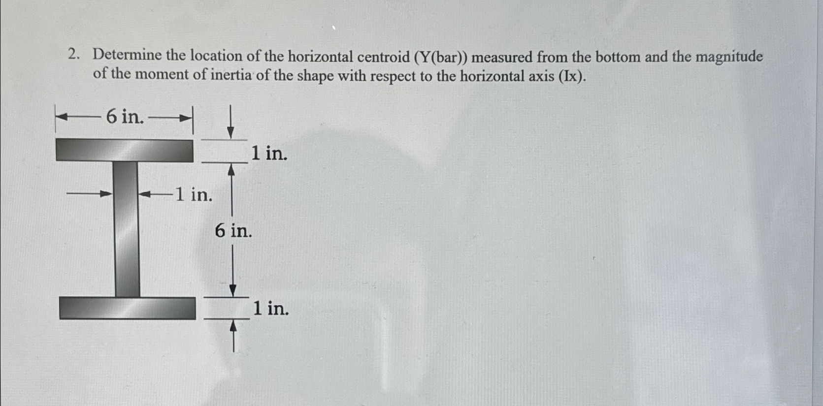 Solved Determine the location of the horizontal centroid | Chegg.com