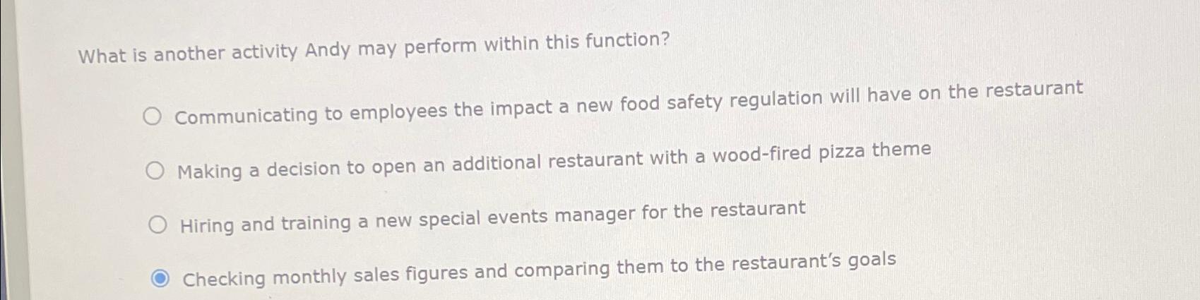 Solved What is another activity Andy may perform within this | Chegg.com