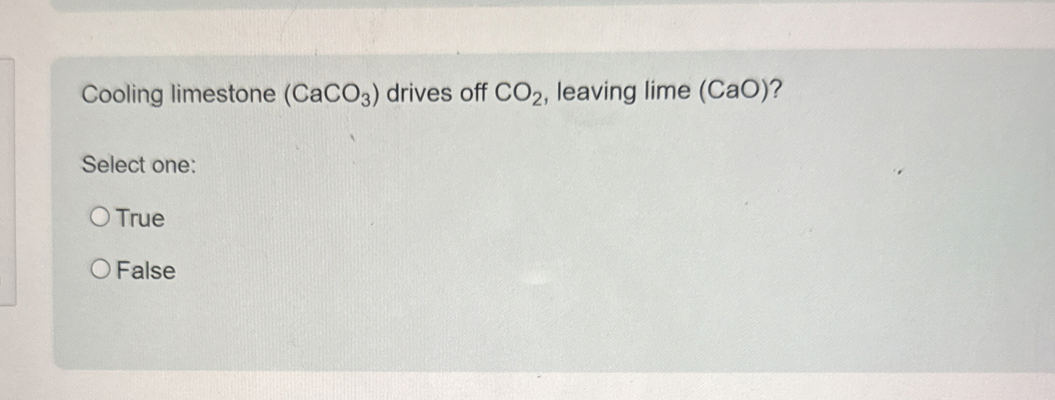 Solved Cooling limestone (CaCO3) ﻿drives off CO2, ﻿leaving | Chegg.com