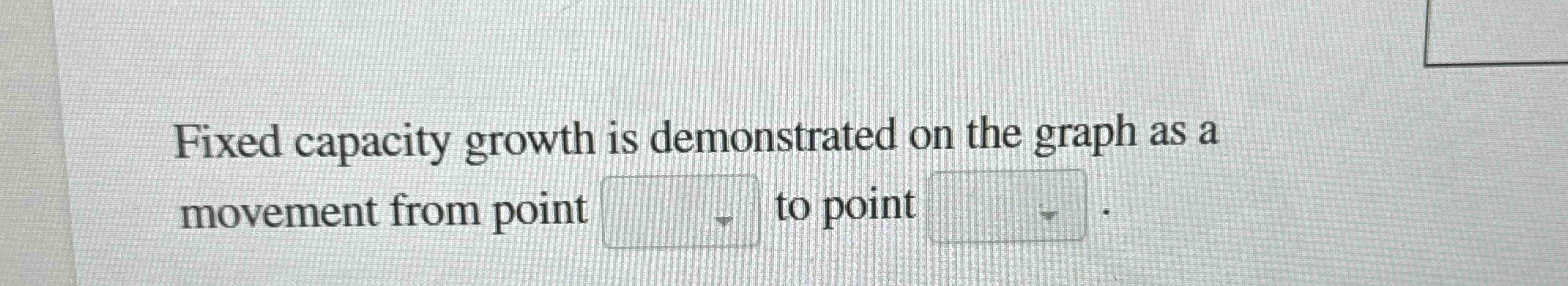 Solved Fixed capacity growth is demonstrated on the graph as | Chegg.com