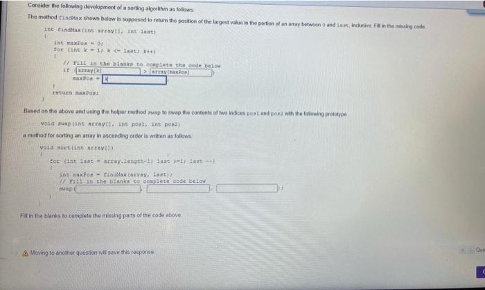 Solved Consider the following development of a sorting | Chegg.com