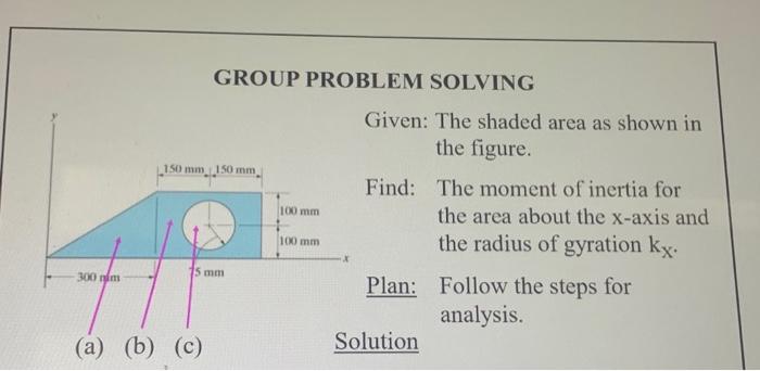 Solved GROUP PROBLEM SOLVING Given: The shaded area as shown | Chegg.com Solved GROUP PROBLEM SOLVING Given: The shaded area as shown | Chegg.com
