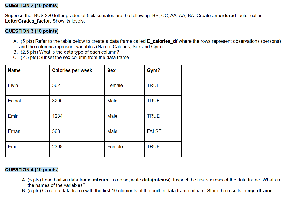 Solved In answering questions store your code in R script | Chegg.com