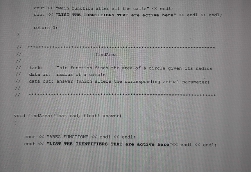 Solved Lab 65 Scope Of Variables Retrieve Program Scopecpp 8559