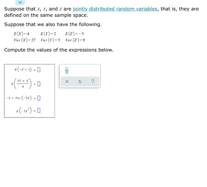 Solved Suppose that x, y, and z are jointly distributed | Chegg.com