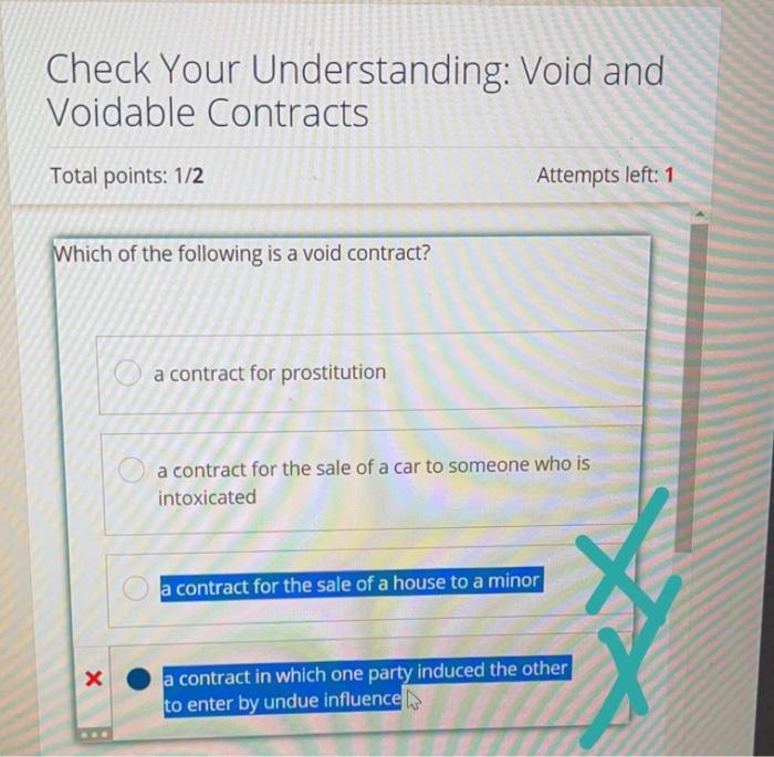 Solved Check Your Understanding: Void and Voidable Contracts | Chegg.com