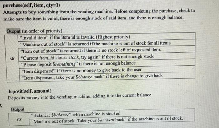 Solved Section 2: The Vendor and Vending Machine classes (5 | Chegg.com