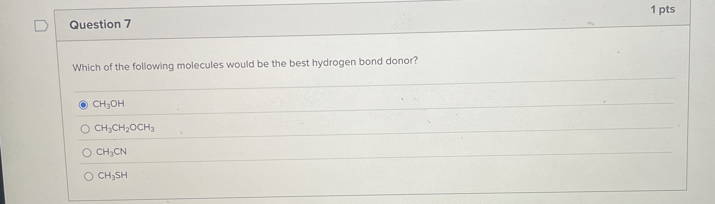 High Quality SOLUTION Question 71 ﻿ptsWhich of the following molecules | Chegg.com