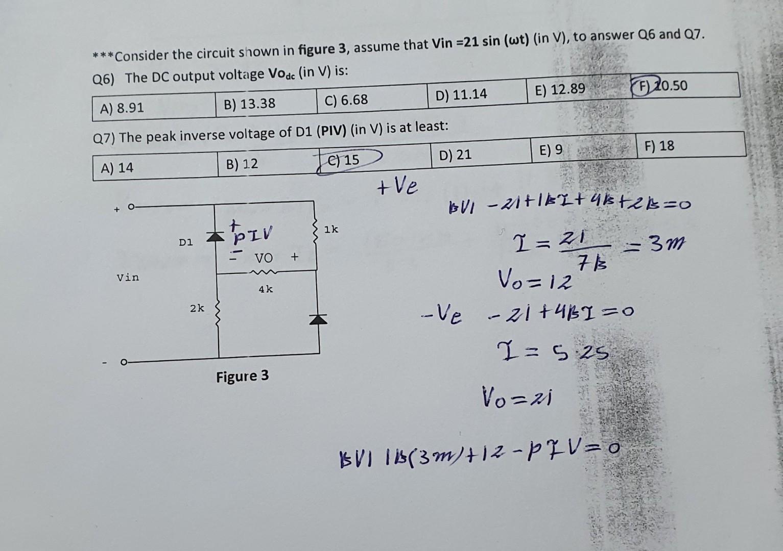 Solved ∗∗∗ Consider the circuit shown in figure 3 , assume | Chegg.com