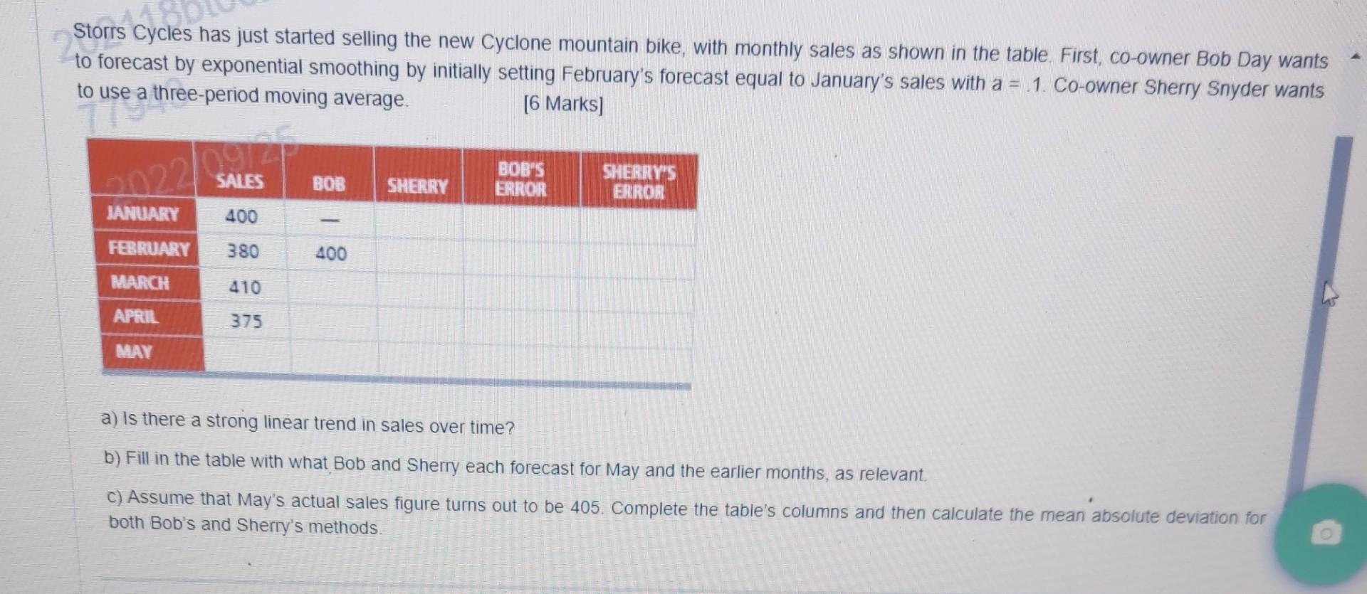 Solved Storrs Cycles has just started selling the new | Chegg.com
