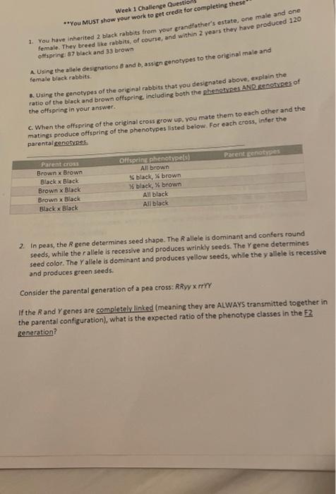 Solved Week 1 Challenge Questions **You MUST show your work | Chegg.com