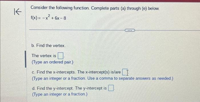 Solved K Consider the following function. Complete parts (a) | Chegg.com