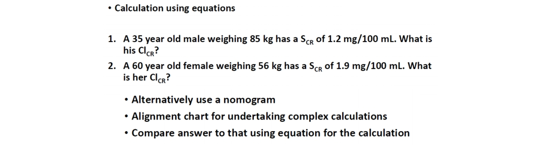 Solved Calculation using equationsA 35 ﻿year old male | Chegg.com