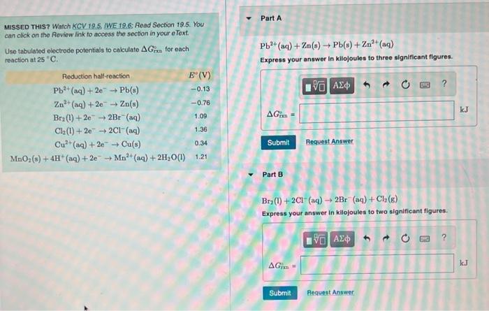 Solved MISSED THIS? Watch KCV 19.5, IWE 19.6 Read Section | Chegg.com