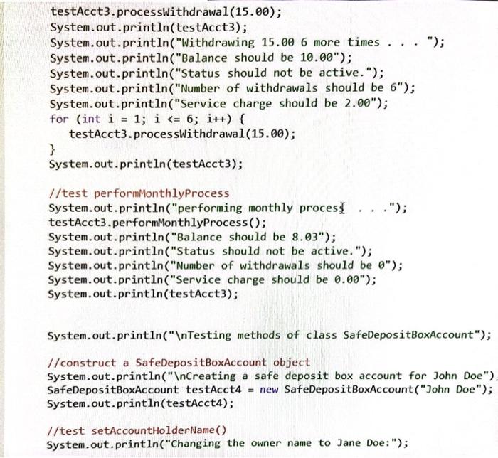 Solved 1. BankAccount.java public class BankAccount \{ | Chegg.com