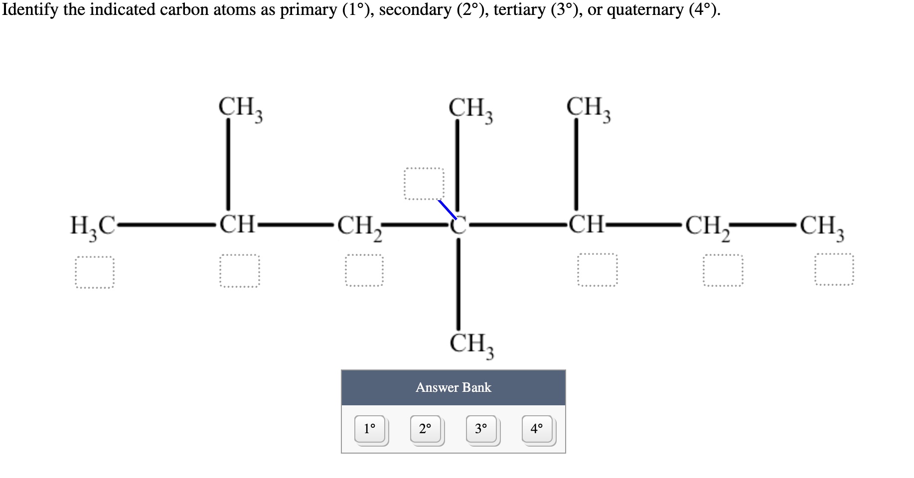 Solved Identify the indicated carbon atoms as ﻿primary | Chegg.com