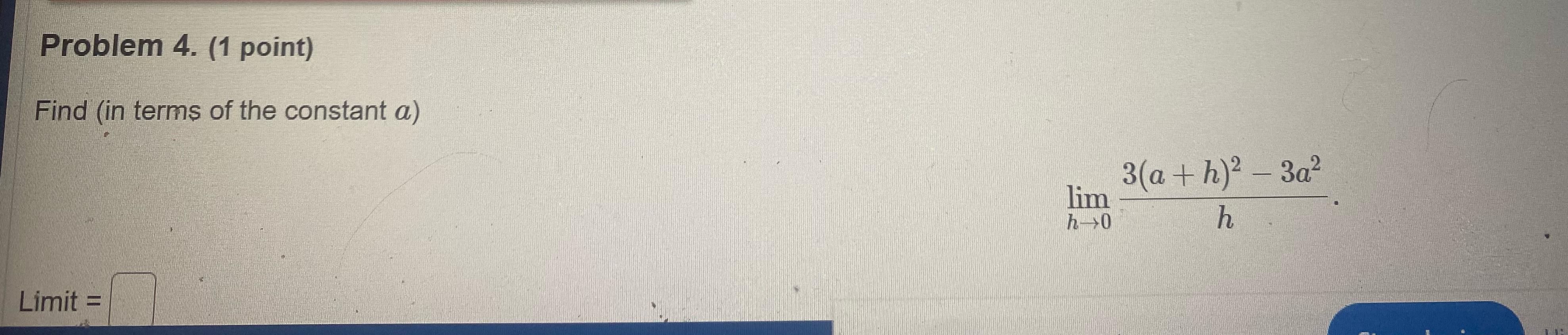 Solved Problem 4. (1 ﻿point)Find (in terms of the constant | Chegg.com