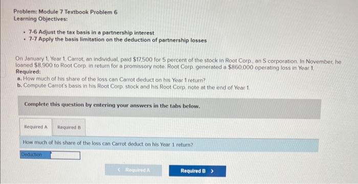 Solved Problem: Module 7 Textbook Problem 6 Learning | Chegg.com