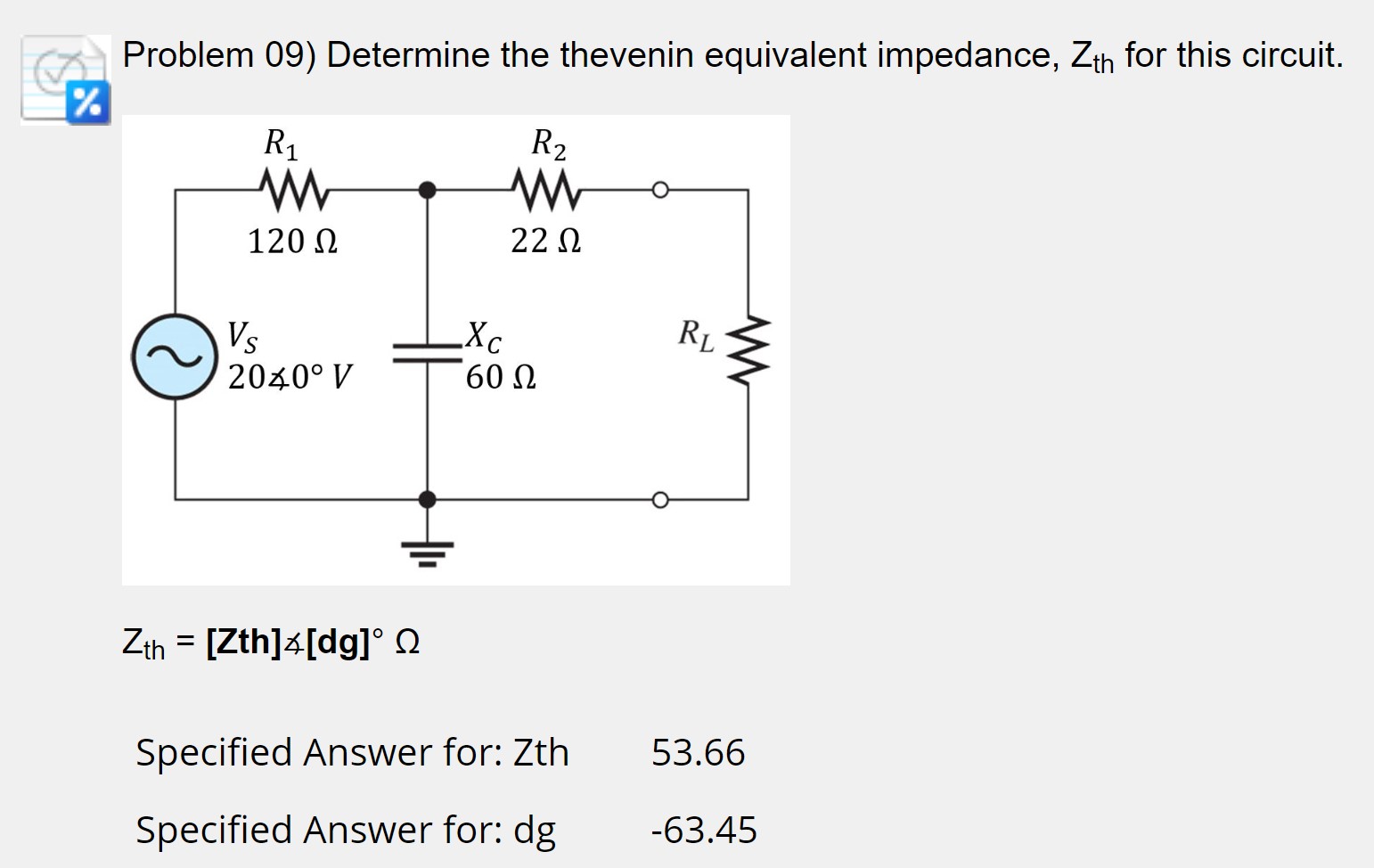 Solved Problem 09) ﻿Determine the thevenin equivalent | Chegg.com