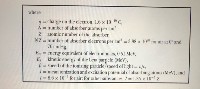 Solved what is the specific ionization resulting from the | Chegg.com