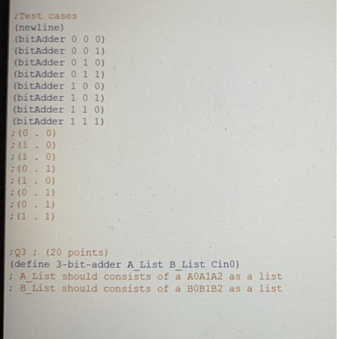 Solved 1 Write three Scheme procedures to simulate these | Chegg.com