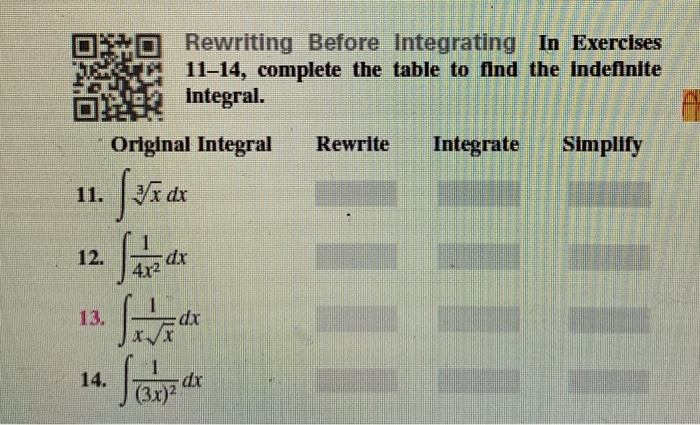 Solved DSD Rewriting Before Integrating In Exercises " H | Chegg.com