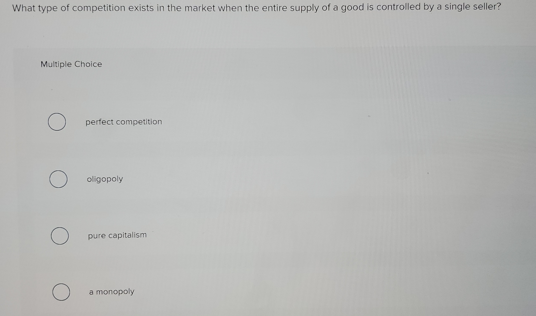 Solved What type of competition exists in the market when | Chegg.com