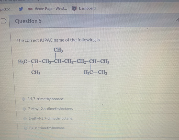 Solved quickco... M Home Page - Winst... Dashboard Question | Chegg.com