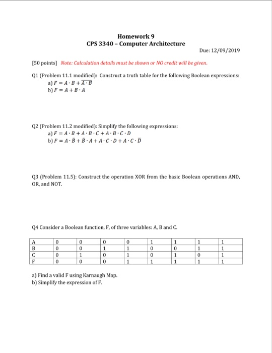 Solved Homework 9 CPS 3340 - Computer Architecture Due: | Chegg.com